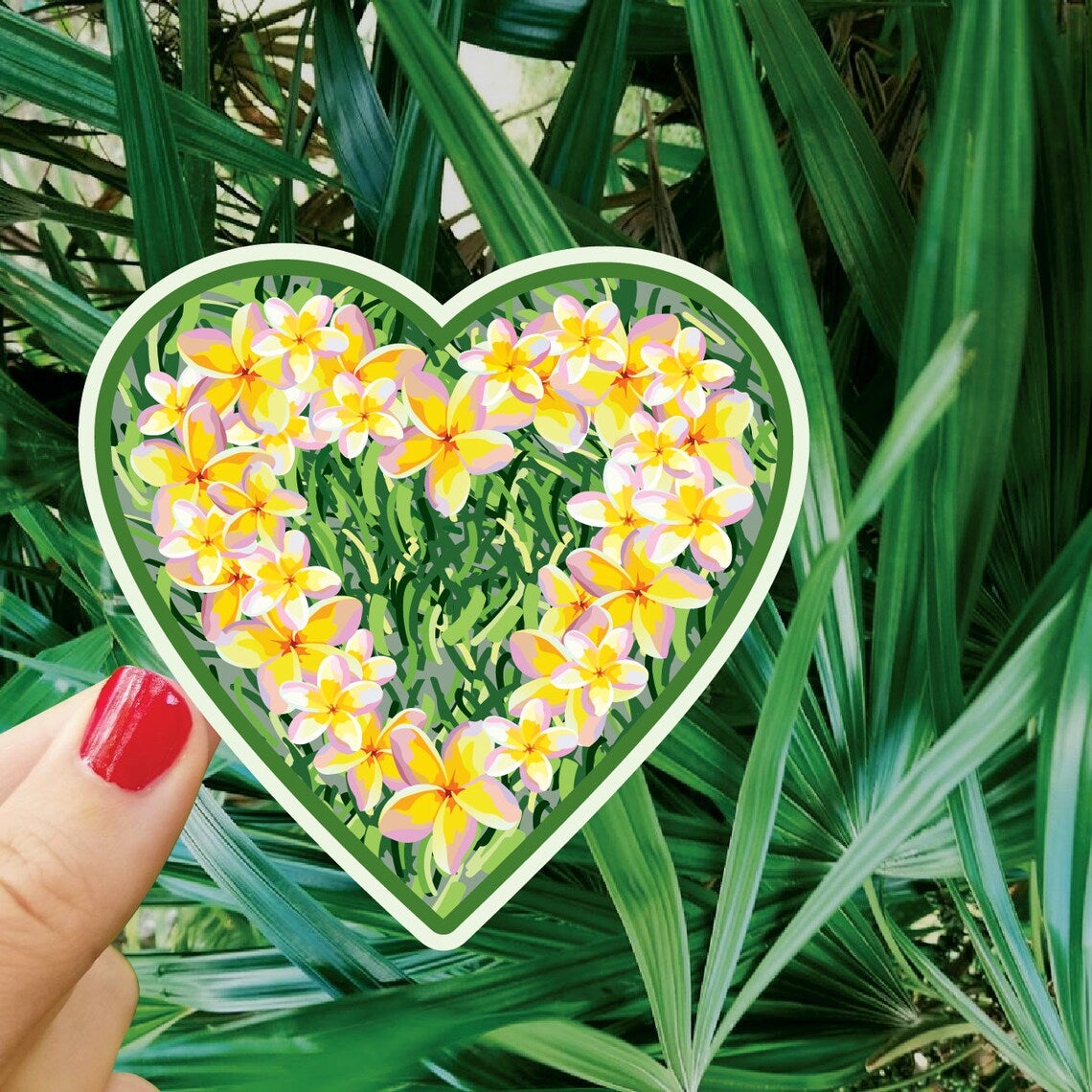 Heart Lei Sticker - Local Art Decal | Olivia Clare Boutique