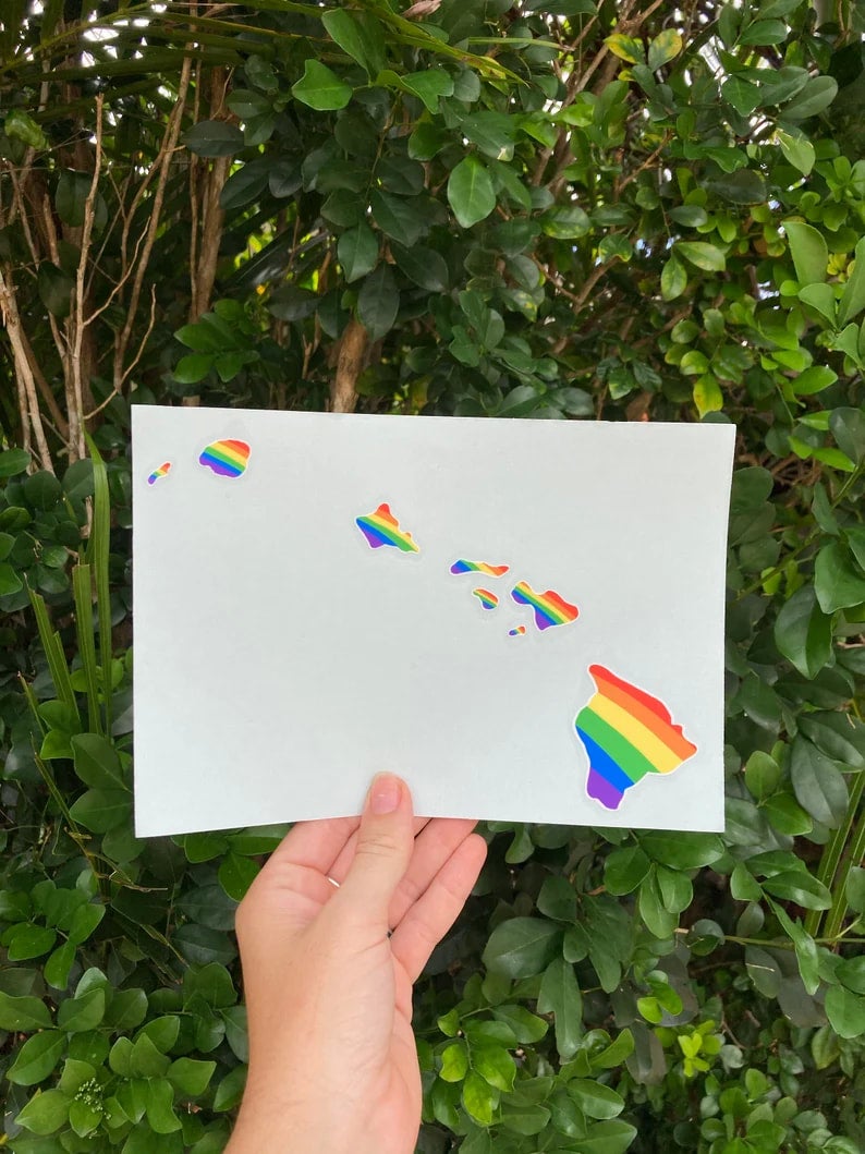 HI Pride Transfer Sticker | Olivia Clare Boutique