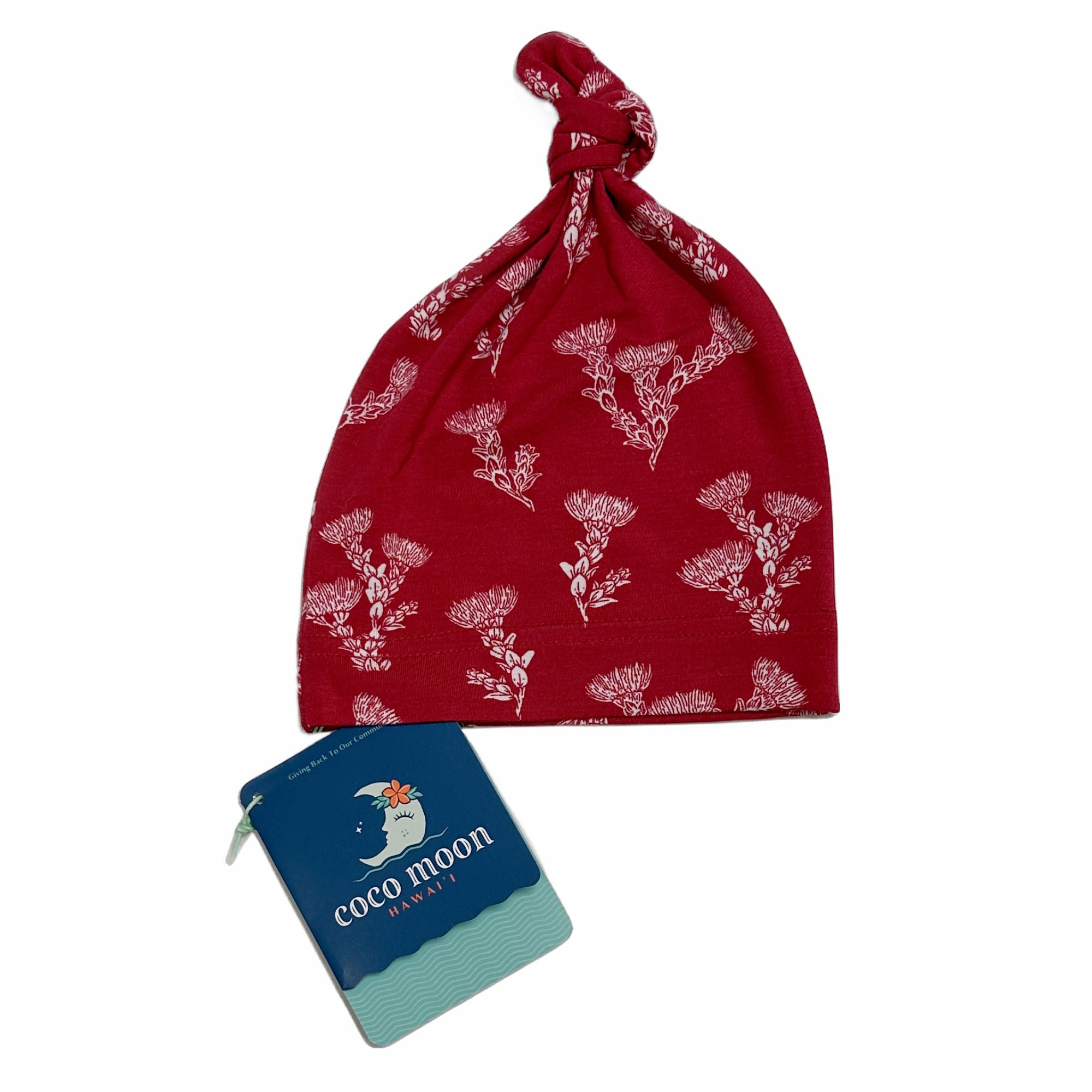 Coco Moon Bamboo Knotted Hat - 'Ohi'a Lehua | Olivia Clare Boutique