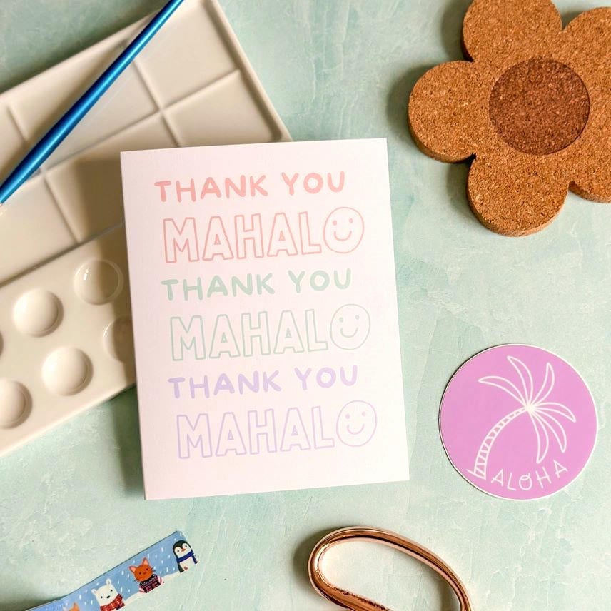 Happy Mahalo - Thank You Card | Olivia Clare Boutique