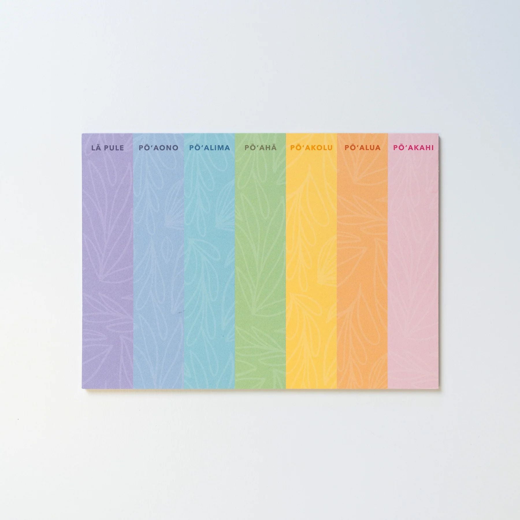 Anuenue Weekly Rainbow 5x7 Notepad | Olivia Clare Boutique